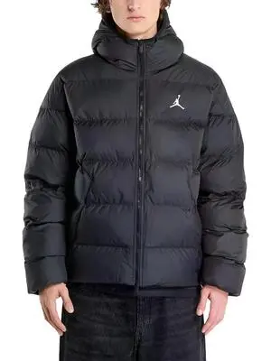 JORDAN Hooded Puffer Jacket - Black