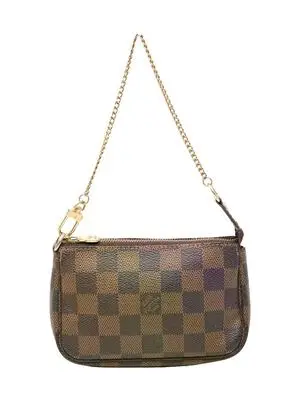 LOUIS VUITTON 2008 Damier Ebene Mini Pochette Accessoires Handbag - Brown