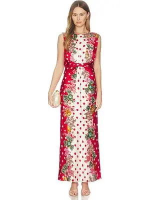 Saloni Gwen Dress - Plumeria Rouge