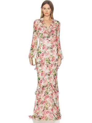 Saloni Rita-c Dress - Plumeria Blush