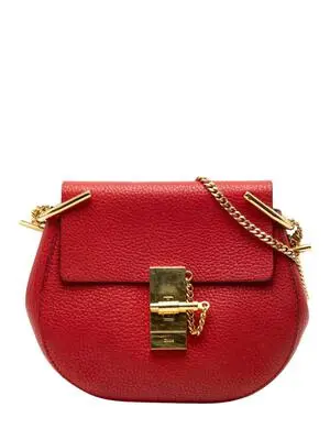 Chloé 2016 Small Leather Drew Crossbody Bag - Red