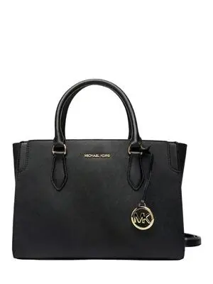 Michael Kors Medium Becca Logo-charm Tote Bag - Black