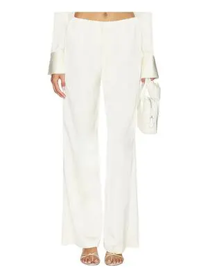 LOVERS AND FRIENDS Alette Satin Pants - Ivory
