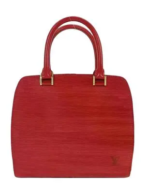 LOUIS VUITTON 2005 Leather Top-handle Tote Bag - Red