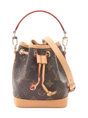 LOUIS VUITTON 2021-2026 Monogram Nano Noe Bucket Bag - Brown