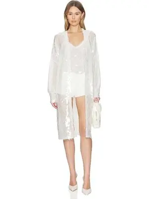 Norma Kamali Hooded Robe - White
