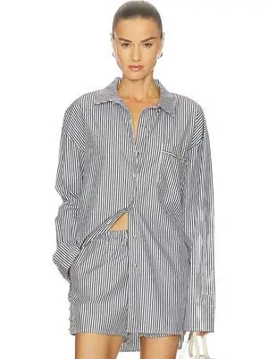 L'Agence Lorena Resort Shirt - Black