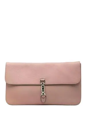 Gucci Pebbled Calfskin Soft Jackie Clutch - Pink