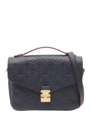 LOUIS VUITTON 2019 Monogram Empreinte Pochette Metis Satchel - Blue