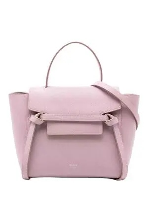 Celine 2018 Celine Nano Grained Calfskin Belt Bag Satchel Pink