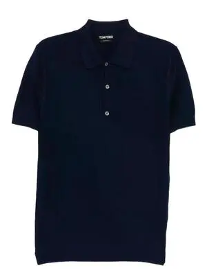TOM FORD Piquet Polo Shirt - Blue