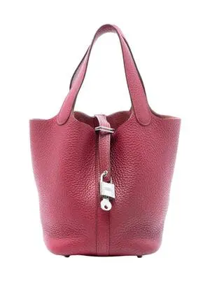 Hermès 2015 Clemence Picotin Lock 18 Handbag - Red