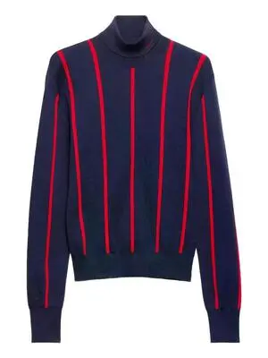 Prada Striped Intarsia Sweater - Blue