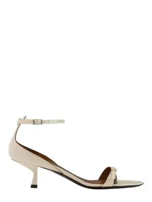 GIUSEPPE ZANOTTI Buckle Ankle Strap High Heel Sandals - White