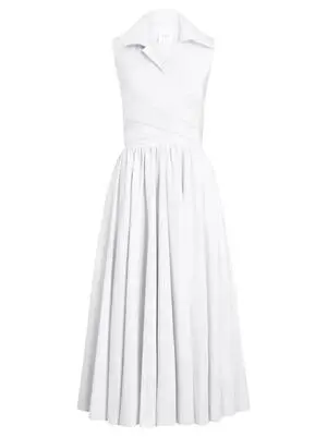Patou Draped Midi Dress - White