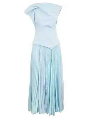 Acler Cornmore Pleated Midi Dress - Blue