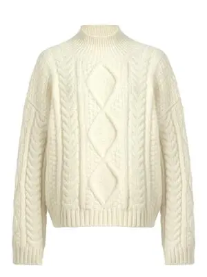 TESS LORENZ Baby Alpaca Blend Cable Knit Sweater