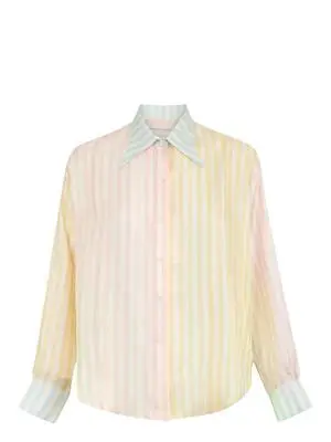 La Prestic Ouiston Brooks Striped Shirt - Pink