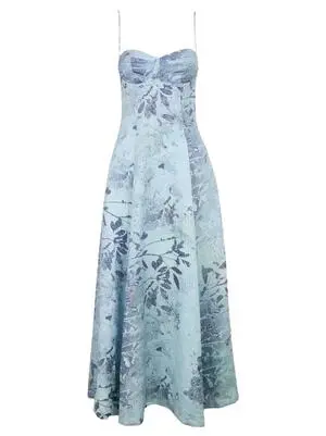 Simkhai Floral Print Maxi Dress - Blue