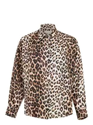 La Prestic Ouiston Panther Print Shirt - Neutrals