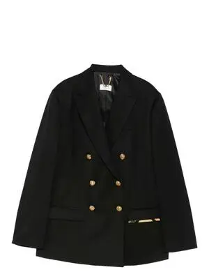 Elisabetta Franchi Double-breasted Buttoned Jacket - Black