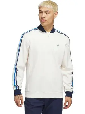 Adidas Originals 3-stripes 1/4 Zip Sweatshirt - Chalk White / Night Indigo