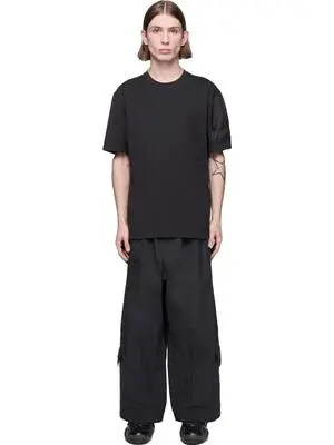 Adidas Y-3 Cropped Straight Leg Trousers - Black