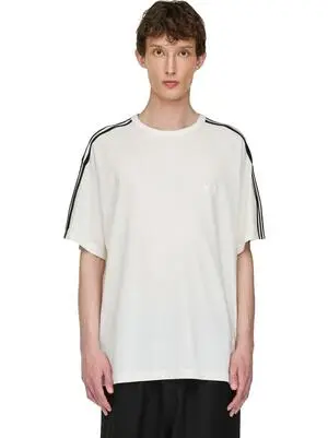 Adidas Y-3 Short Sleeve 3-stripes Tee - Core White