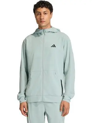 Adidas D4t Workout Full-zip Hoodie - Wonder Sage