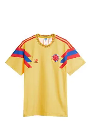 Adidas Colombia 1990 Away Jersey Top - Bold Gold