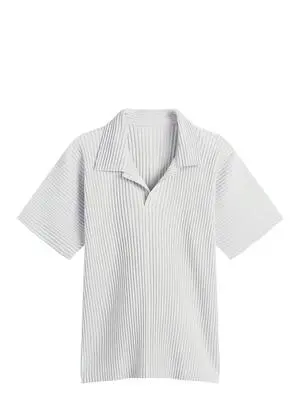 Issey Miyake Pleat Polo Shirt - Gray