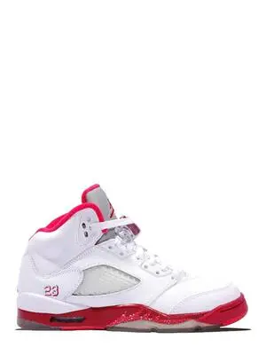 JORDAN 5 Retro Sneakers - White/legacy Red/scarelet Red Fire