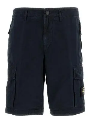 Stone Island Cargo Bermuda Shorts - Blue