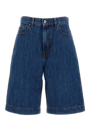 PAROSH Denim Bermuda Shorts - Blue