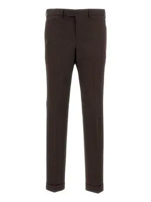 PT TORINO Master Stretch Finetwill Trousers - Marrone