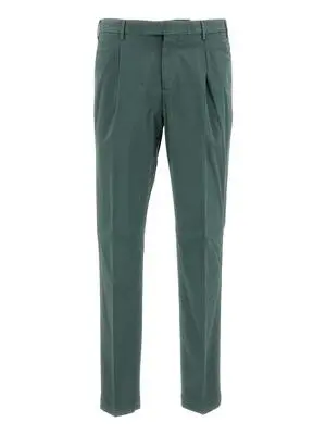 PT TORINO Master Stretch Satin Trousers - Green