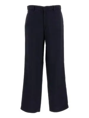 Barena Venezia Delfo Wide-leg Linen Blend Trousers - Blue