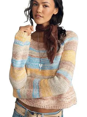 PILCRO Cotton Blend Pullover Sweater
