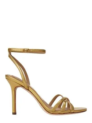 Ralph Lauren Kendyl Metallic Nappa Leather Sandal - Modern Gold