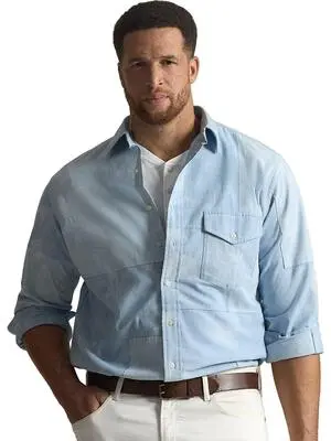 Ralph Lauren Patchwork Chambray Shirt - Pieced Chambray