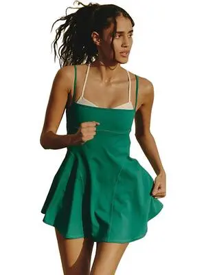Free People Baseline Uv Protection Tennis Dress - Green Glow Combo