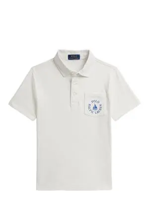 Ralph Lauren Logo Cotton Jersey Polo Shirt - Deckwash White
