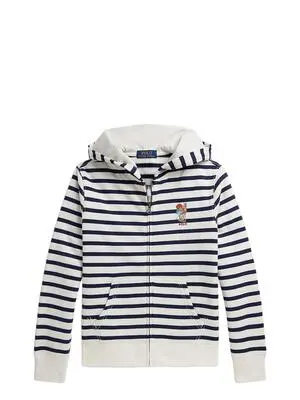 Ralph Lauren Polo Bear Striped Fleece Hoodie - Newport Navy