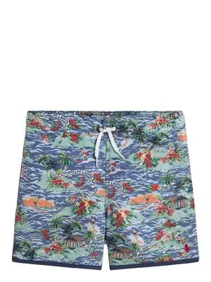 Ralph Lauren Tropical-print Swim Trunks - Surf Scenic Print