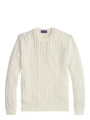 Ralph Lauren Cable-knit Cotton-silk Sweater - Classic Cream