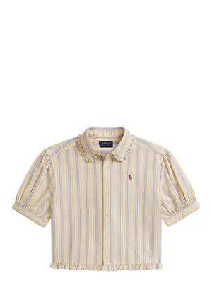 Ralph Lauren Striped Cotton Oxford Boxy Shirt - Yellow Blue Pink Multi
