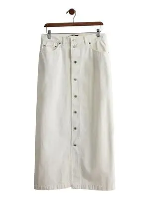 Ralph Lauren C. 1985 Denim Pencil Skirt - White