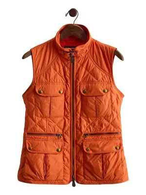 Ralph Lauren C. 1995 Quilted Utility Vest - Orange