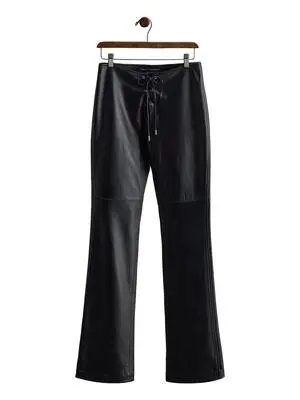 Ralph Lauren C. 1995 Lace-up Leather Pant - Black