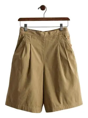 Ralph Lauren C. 1990 Pleated Cotton Short - Tan